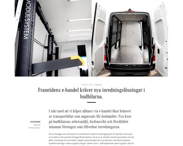 Bilinredning & serviceinredning | Modul-System